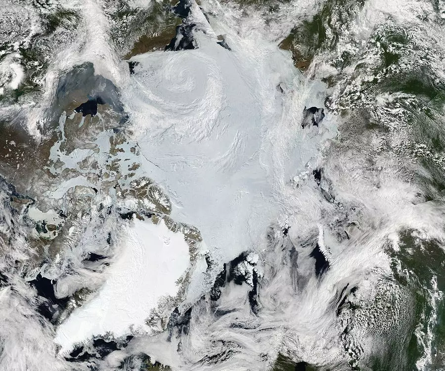 Imaxe MODIS do Ártico