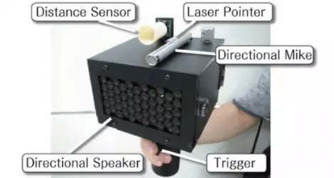 Prototipul de pistol SpeechJammer, creat de cercetătorii japonezi.