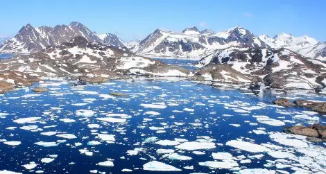 格陵兰的冰融化