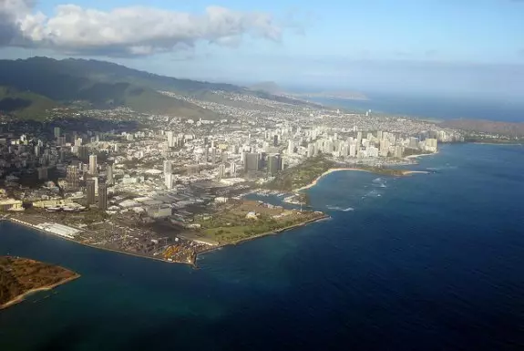 Honolulu ligger i regionen som vil bli mest berørt av havnivåstigning.