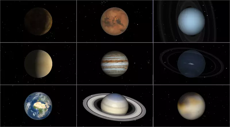 9 гарагтай нарны систем
