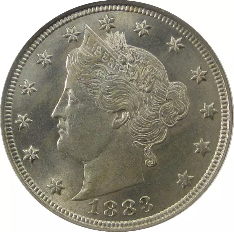 Un níquel Liberty Head de 1883