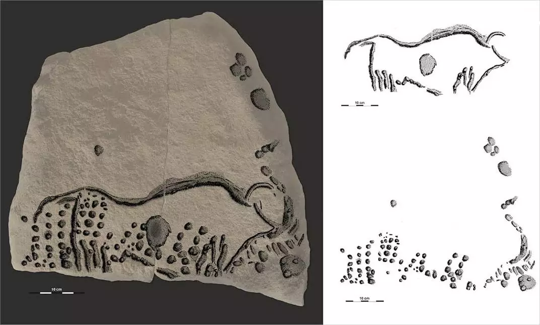 Puntinismo preistorico? Molto prima di Seurat, gli artisti antichi hanno cesellato i mammut con dei punti 40196_2