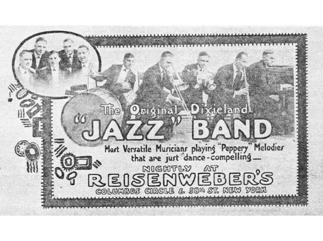 Den första jazzinspelningen gjordes av en grupp vita killar? 40280_3