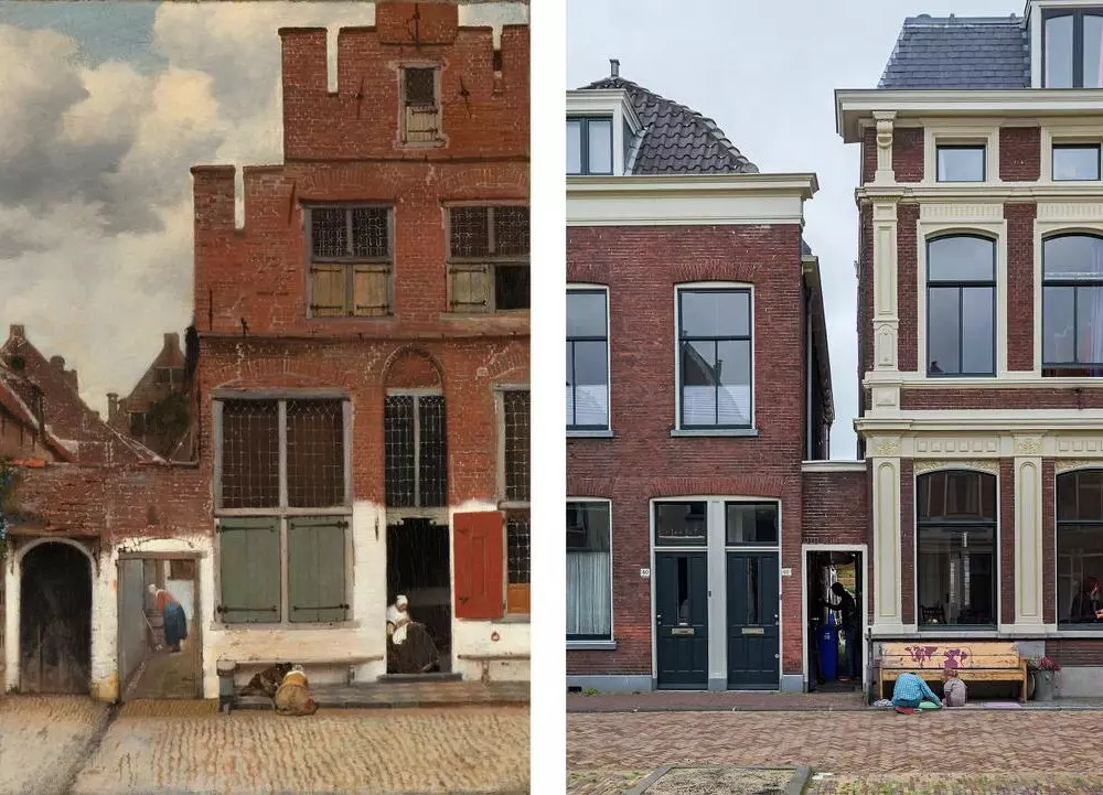 Vermeer Little Street ເກົ່າແລະໃຫມ່