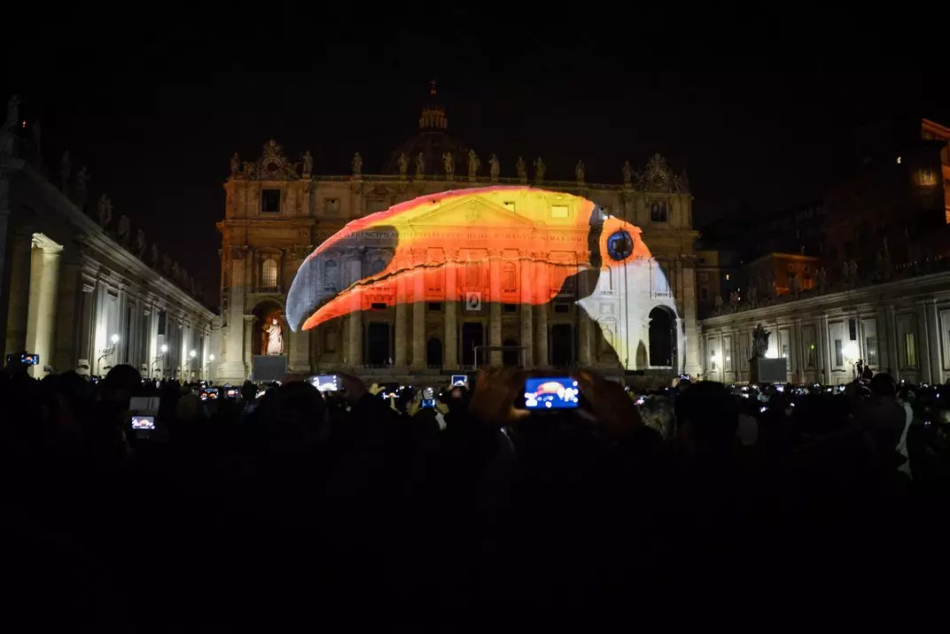 Vedeți Vaticanul luminând cu imagini de avertizare împotriva schimbărilor climatice 45800_3