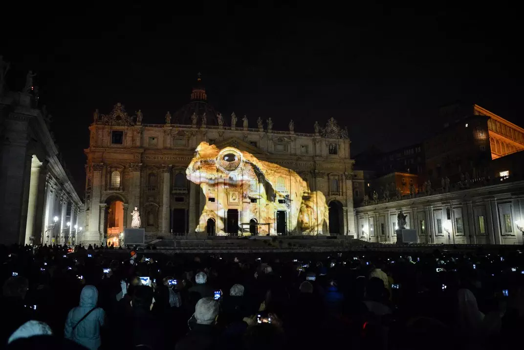 Wo Imọlẹ Vatican Pẹlu Ikilọ Awọn aworan Lodi si Iyipada oju-ọjọ 45800_9