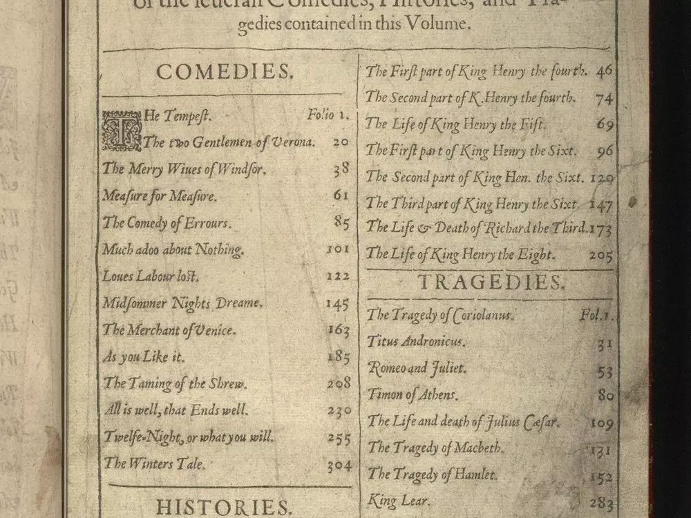 Daftar Isi saka Folio Kapisan