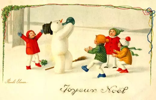Невероятни пощенски картички и реклами на подивели снежни човеци 4611_10