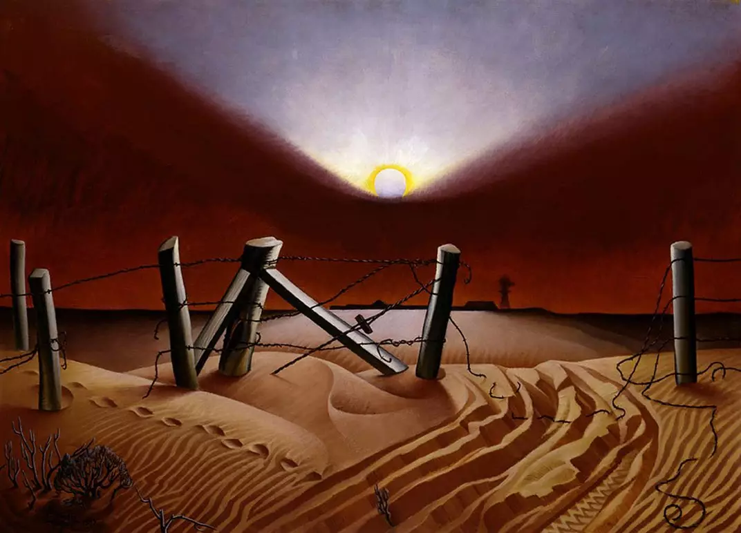 Dust Bowl autorstwa Alexandre Hogue, 1933