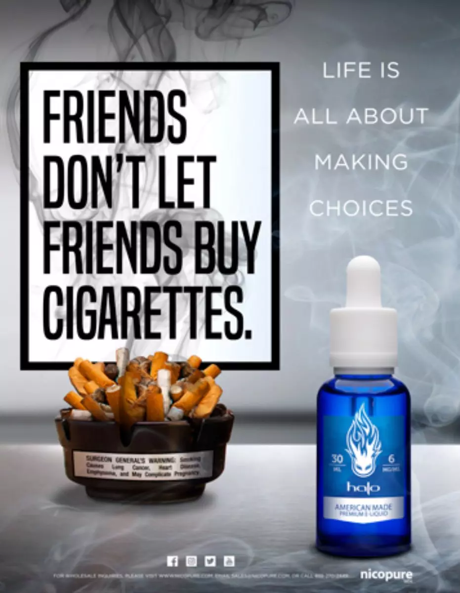 Els anuncis de cigarrets electrònics avui fan referència als trucs prohibits de Big Tobacco 47859_12