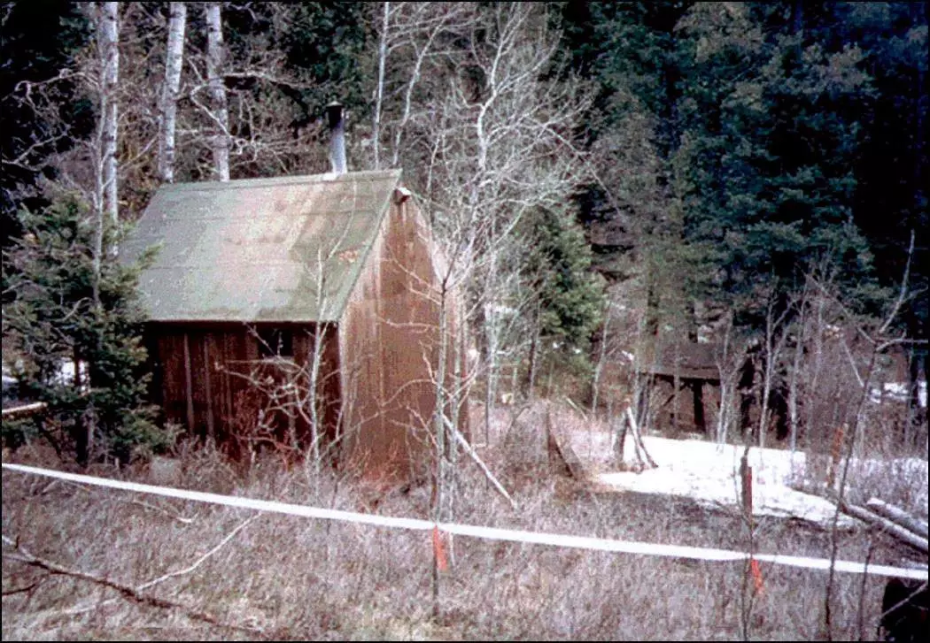 Die Hütte in Montana, in der Kaczynski zum Zeitpunkt seiner Verhaftung lebte.