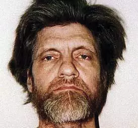 A mugshot of Theodore J. Kaczynski, the “Unabomber,” after his capture on April 3, 1996.