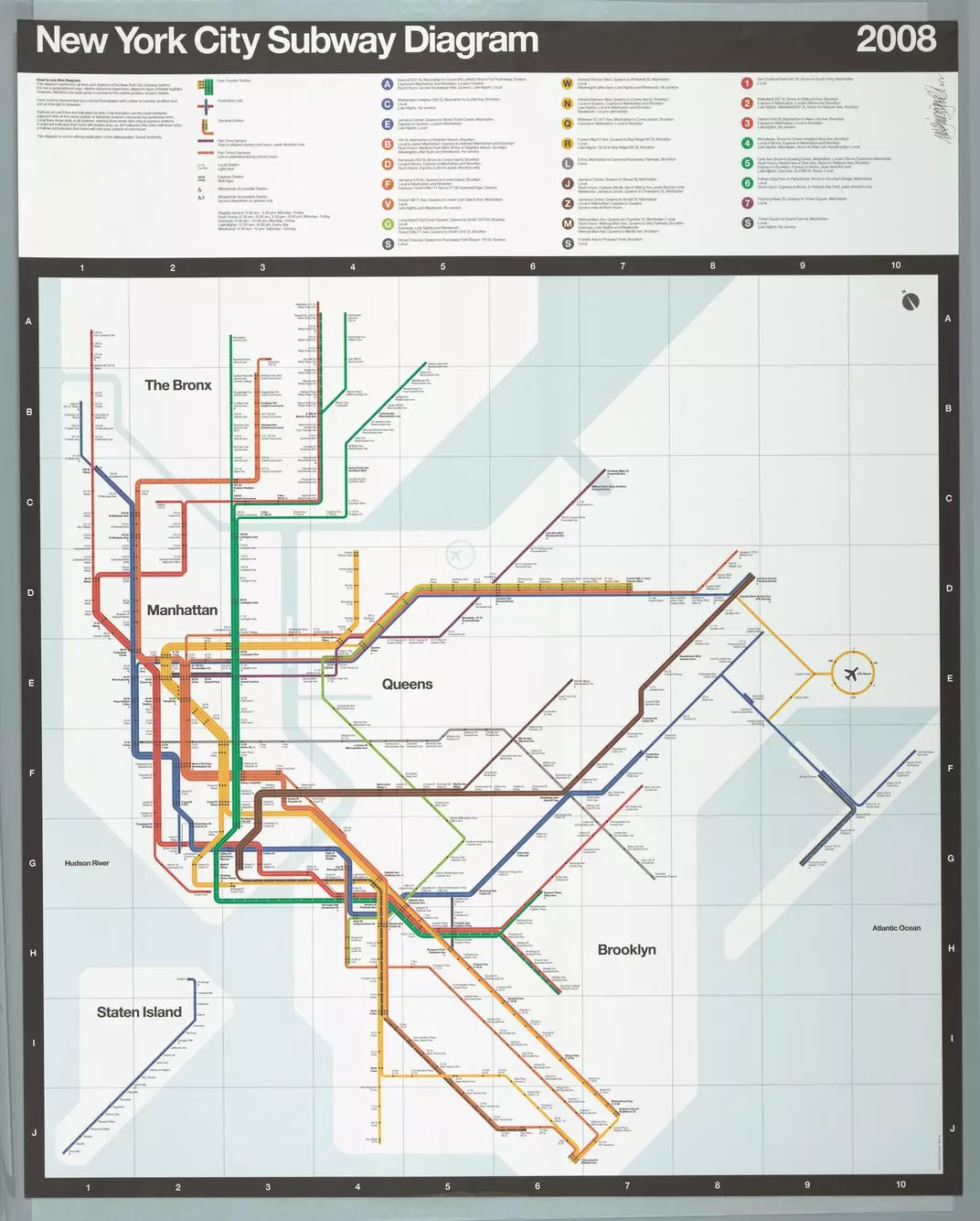 מפת הרכבת התחתית של העיר ניו יורק