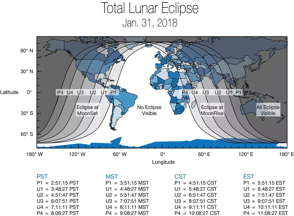 Não perca este trigêmeo celestial: uma lua azul, superlua e eclipse lunar 49030_3