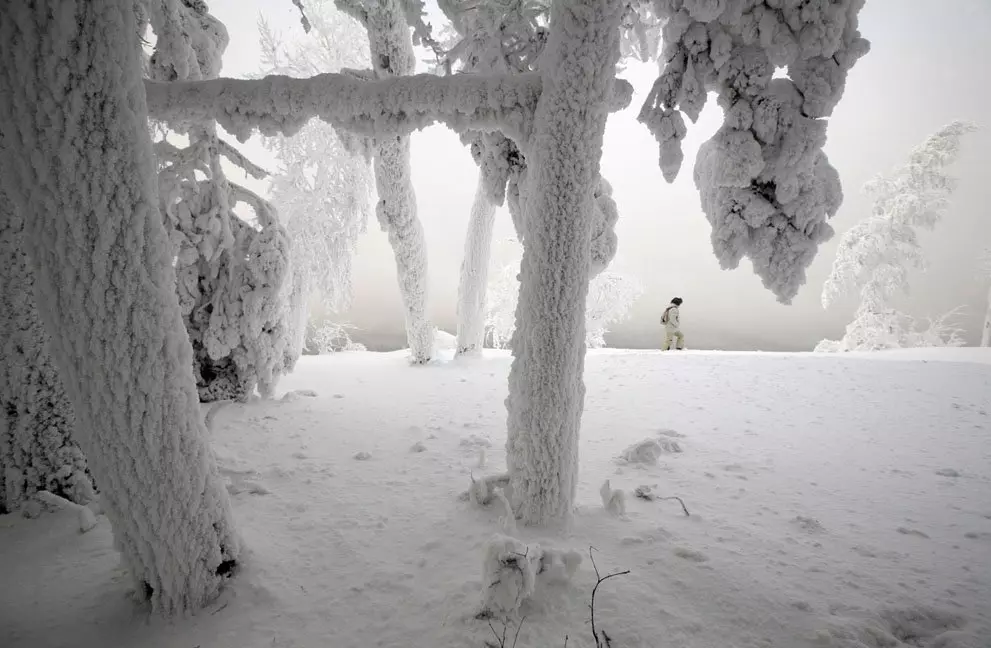 Sa Nagyeyelong Lamig ng Siberia, Isang Photographer ang Naghangad na Maghalo ng Langis at Tubig