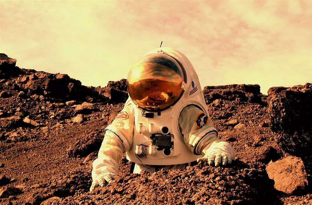 Astronautas, dirbantis Marse