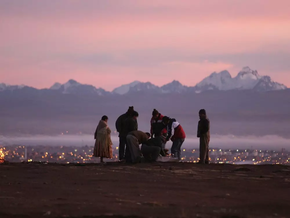 Wintersonstilstandseremonie, La Paz, Bolivia