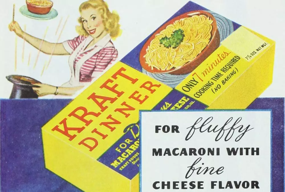 ការផ្សាយពាណិជ្ជកម្ម Kraft នៅក្នុងទស្សនាវដ្តី Ladies' Home Journal ឆ្នាំ 1948
