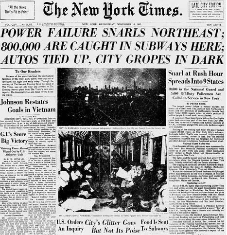 1965 တွင် New York City အာဏာဆုံးရှုံးသောအခါ ရေဒီယိုက ထိုနေ့ကို ကယ်တင်ခဲ့သည်။ 50063_6