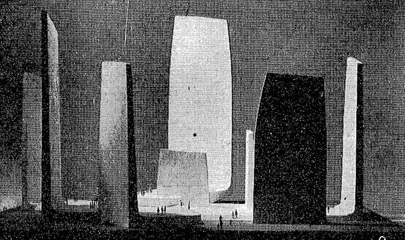 Le design gagnant pour le Roosevelt Memorial par Pedersen et Tilney