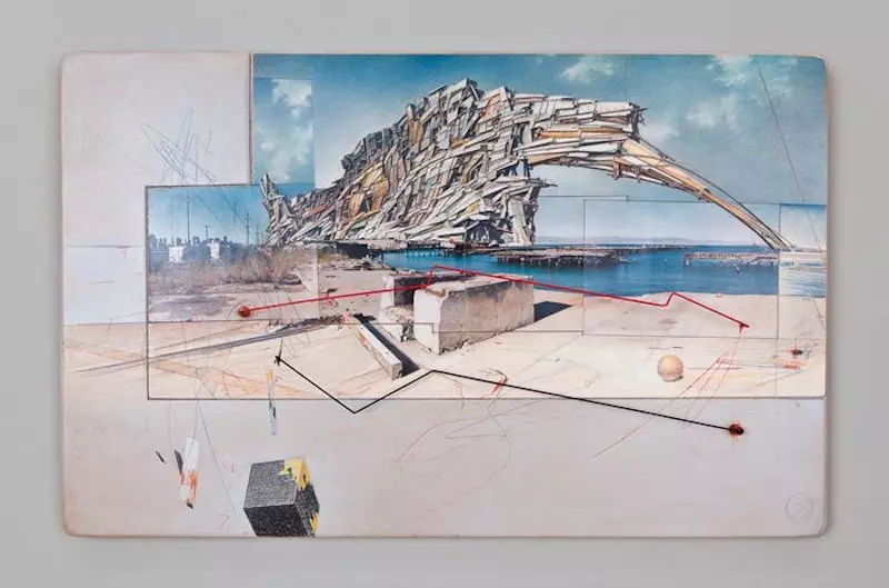 Lebbeus Woods, San Francisco Project: Inhabiting the Quake, Quake City (1995)