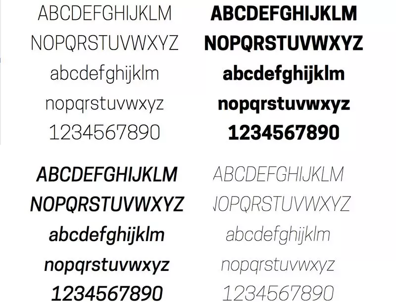 A sampling ti bébas Cooper Hewitt Typeface