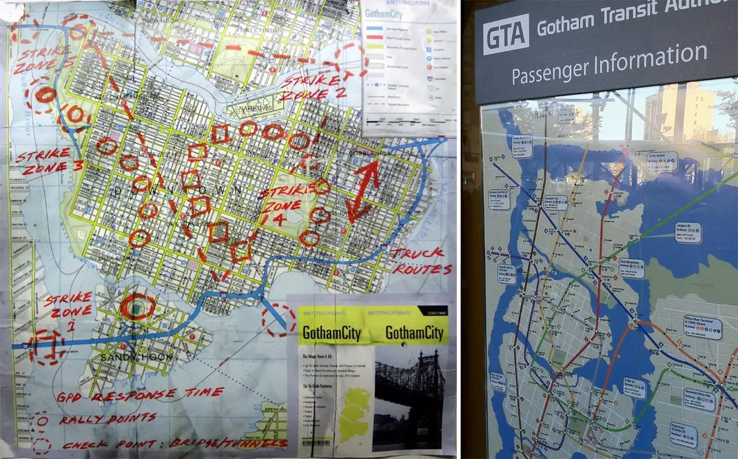 Gotham City kerana ia muncul dalam bahan promosi untuk The Dark Knight Rises (2012) karya Christopher Nolan