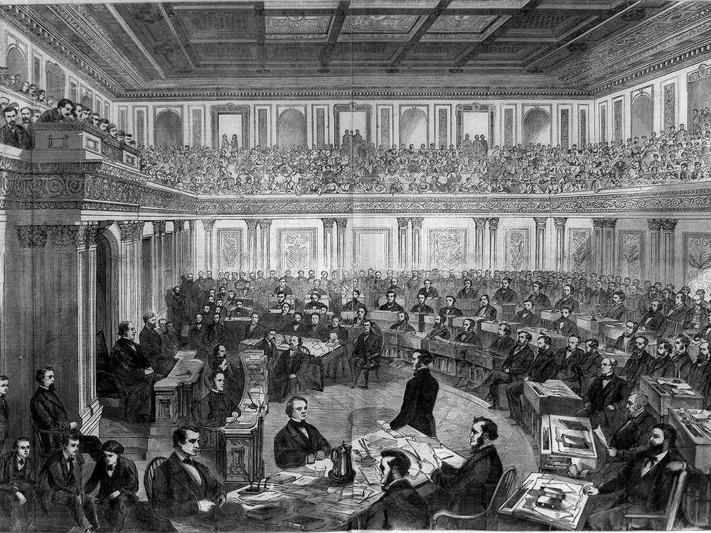 El Senat com a tribunal d'impeachment per al judici d'Andrew Johnson