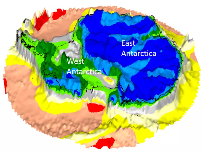 Gravity Map avslöjar tektoniska hemligheter under Antarktis is