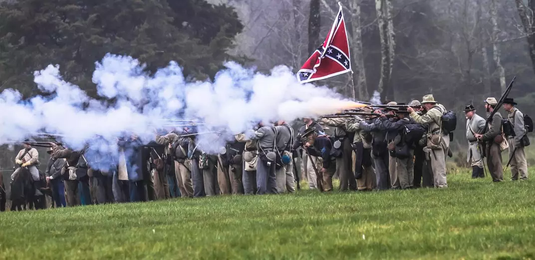 Ki sa final la, gwo 150yèm anivèsè Reenactment Gè Sivil la te sanble 50630_1