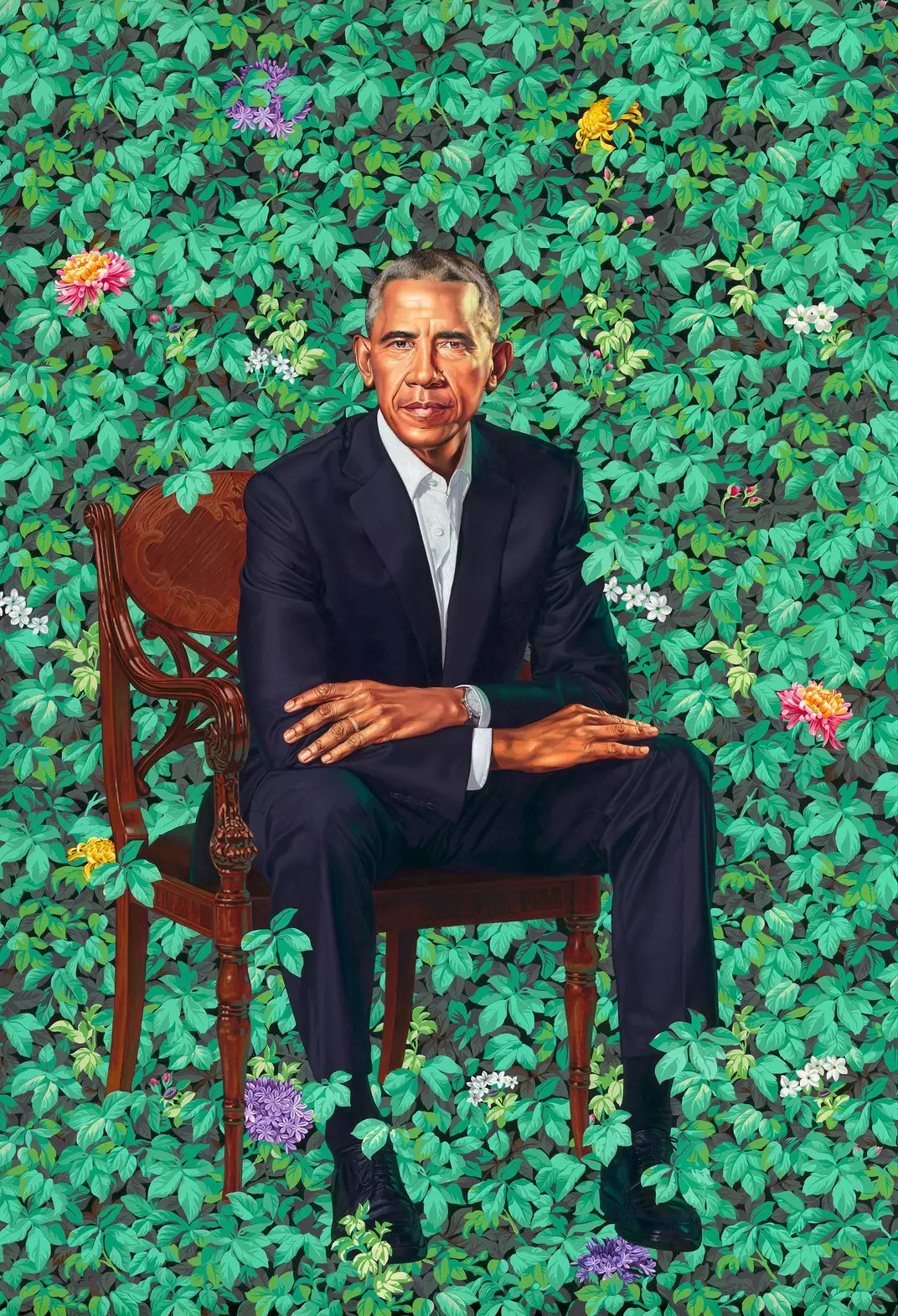 In Obamas offiziellem Porträt werden die Blumen aus der Vergangenheit kultiviert