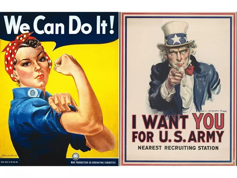 Rosie the Riveter und Uncle Sam: Zwei Porträts, zwei Methoden der Überzeugung