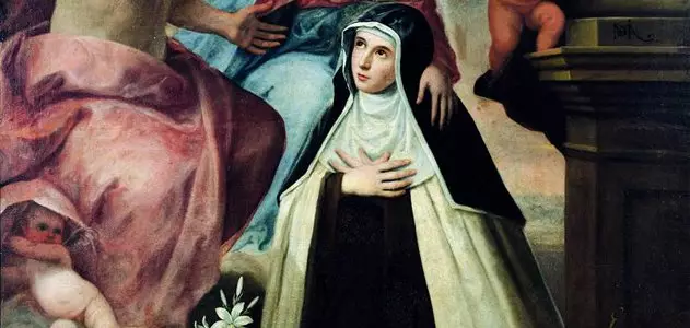 格拉纳达 Museo de Bellas Artes 的 St Maria Magdalena di Pazzi 愿景