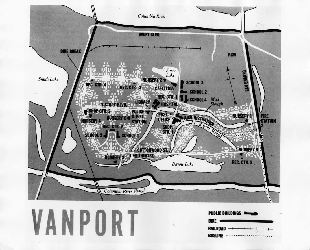 Kaart van Vanport