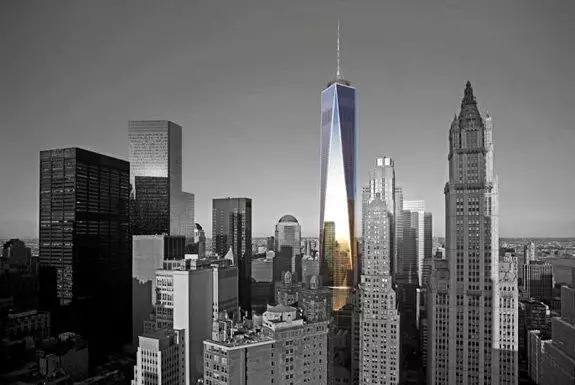 Unha representación do One World Trade Center completado
