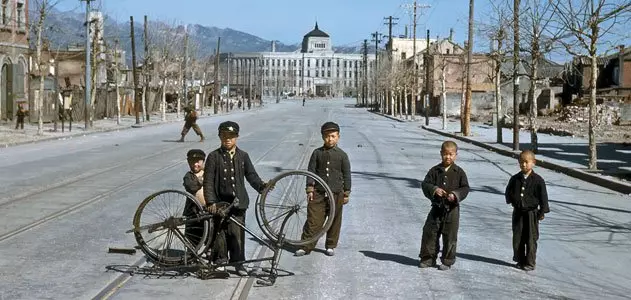Děti v Soulu v zimě 1950-1951