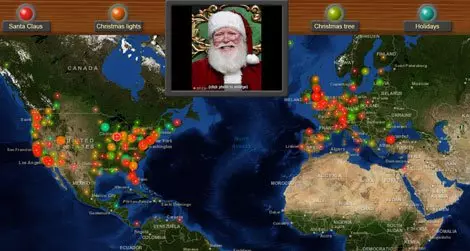 ראה לאן סנטה מופיע בכל העולם
