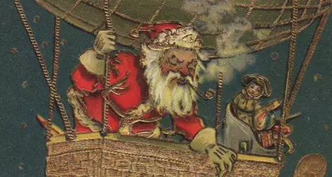 Santa Claus staví létající stroj