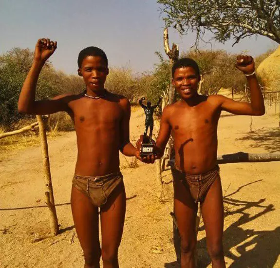 در طول بازدید میلنز از نامیبیا