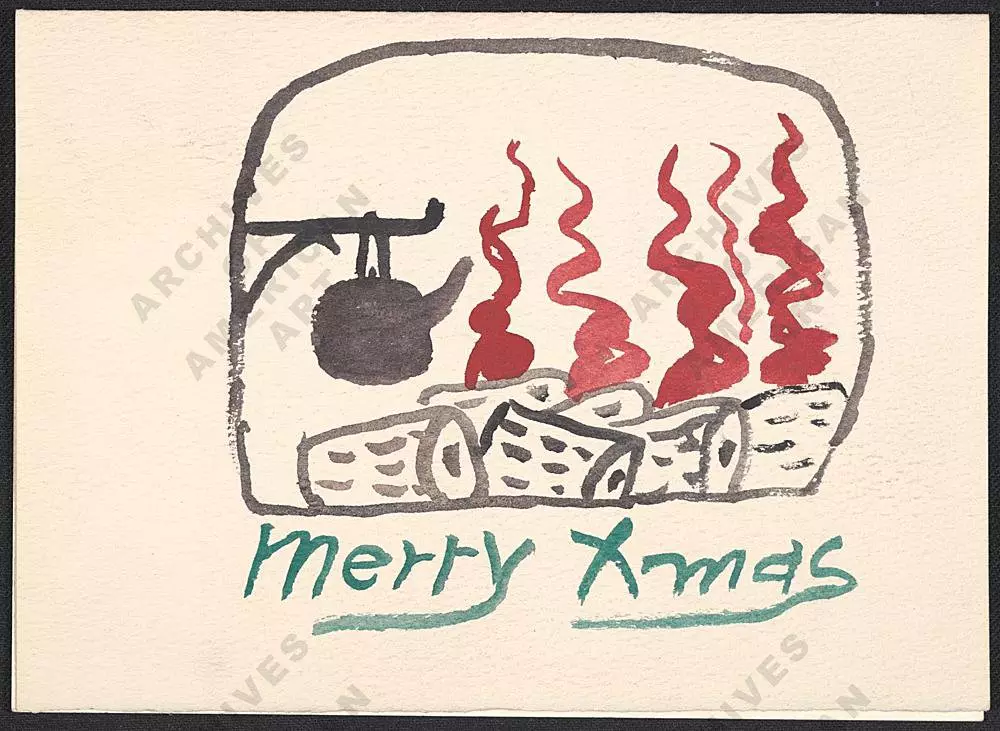 Felicitări de Crăciun realizate manual, trimise de artiști renumiți prietenilor lor 6541_1