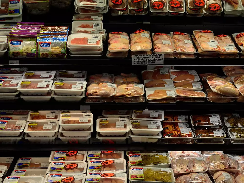 Carn fresca en un supermercat d'Amèrica del Nord
