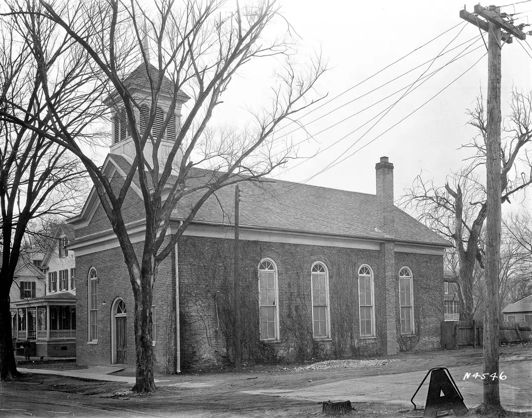 Première structure de l'église baptiste sur South Nassau Street