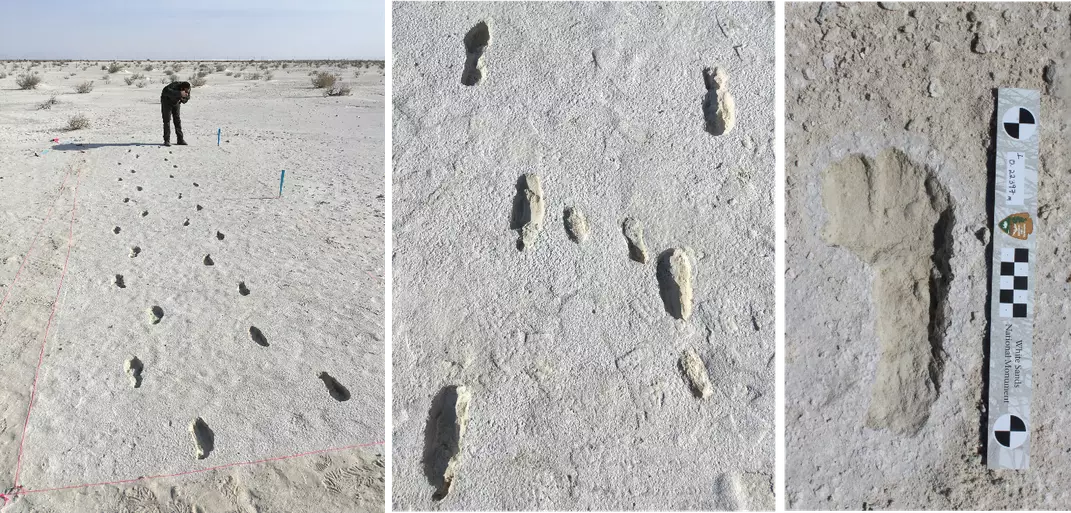 Footprints White Sands