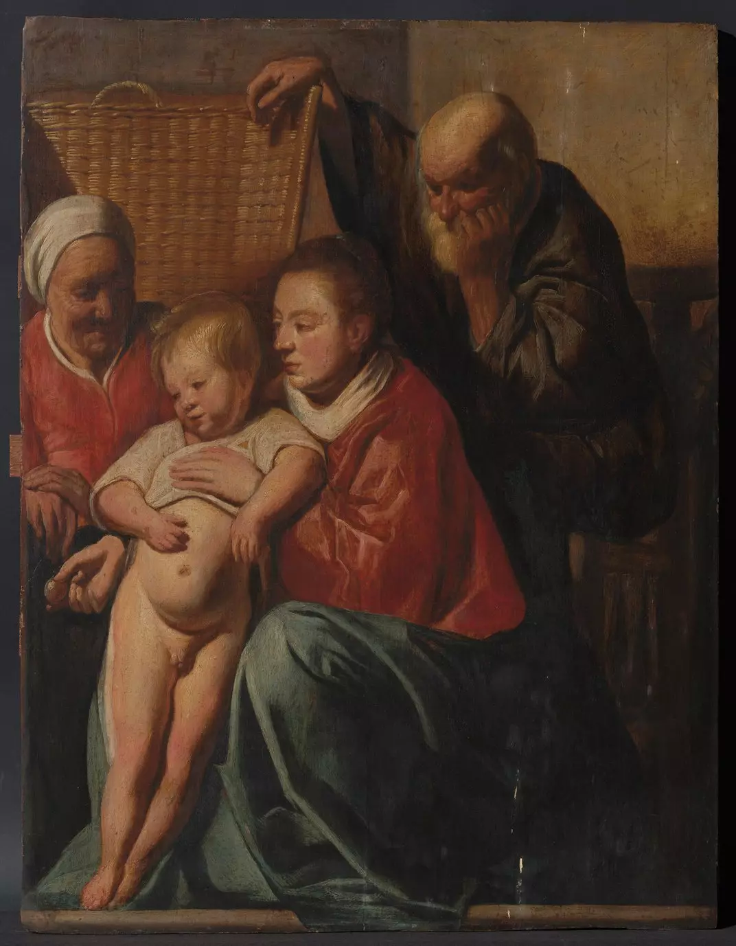 Jordaens' Holy Family ၏ Brussels ဗားရှင်း