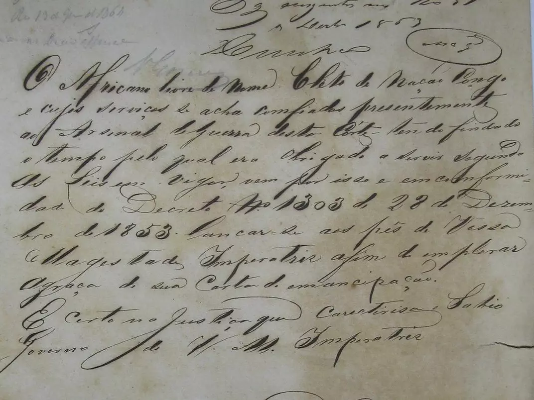 Documento de Cleto Congo de 1864