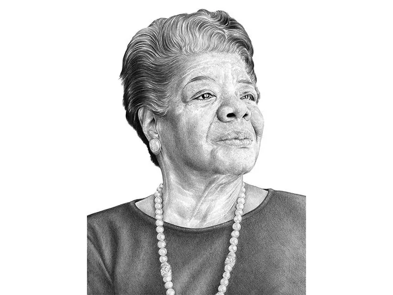 Léaráid tosaigh de Maya Angelou