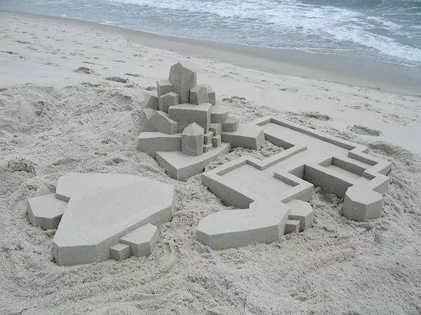 Καταπληκτικά μοντερνιστικά κάστρα από άμμο, γλυπτά από τον Calvin Seibert