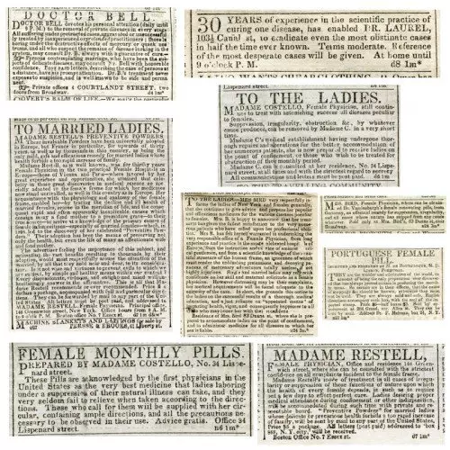Sludinājumi no New York Herald un New York Sun, 1841. gada decembris