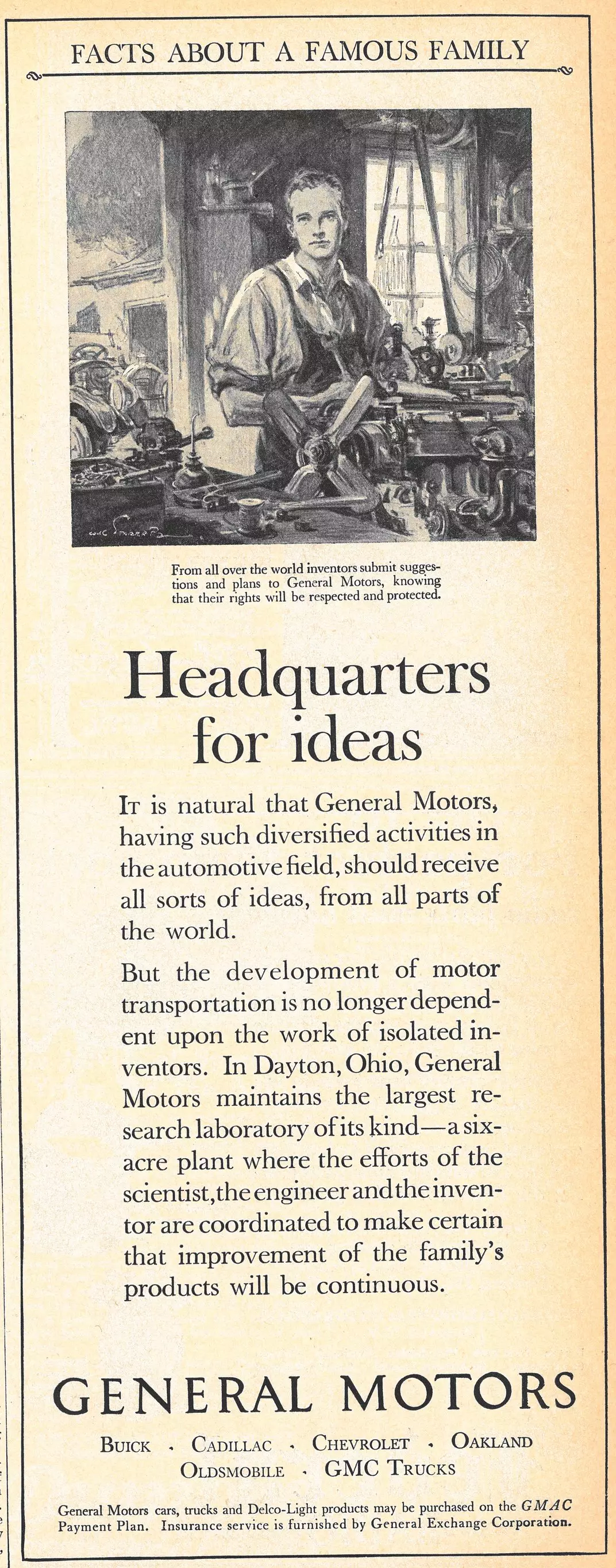Anuncio de General Motors, 1924